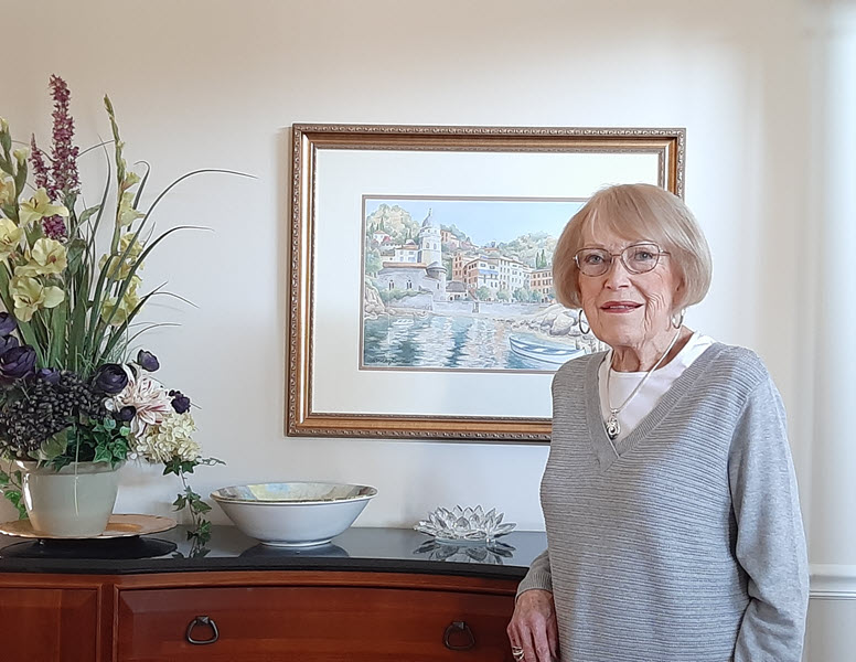 Winter Wonderland, a watercolor painting by Dorothy Burdin