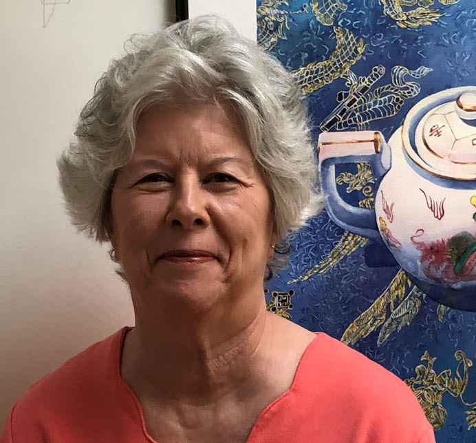 "Orange Patterns", a watercolor painting by Deb Ward