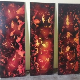 Battleground, an acrylic abstract painting by Stephen Corrigan