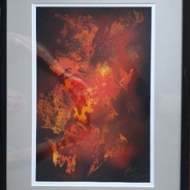 Fire, an acrylic abstract painting by Stephen Corrigan