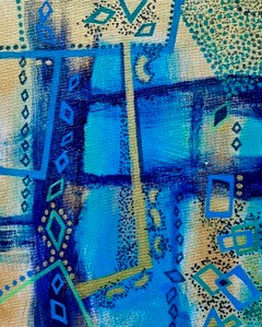 Diamonds are Forever, an abstract oil painting by Cathy Fiorelli