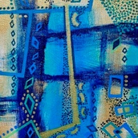 Diamonds are Forever, an abstract oil painting by Cathy Fiorelli