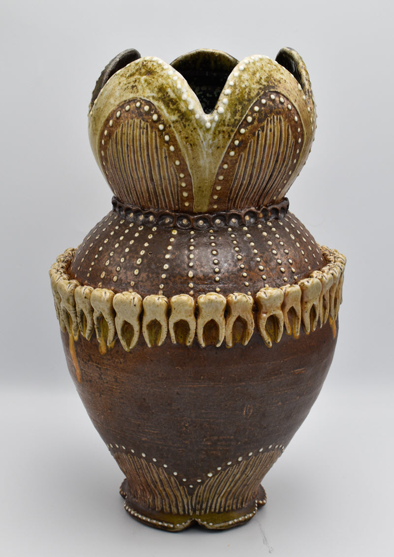 Woodfire Tooth Vase by Madeline Gage