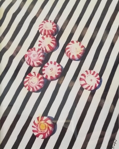 Eight Peppermints, a watercolor painting by Deb Ward